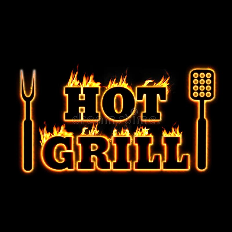 BBQ grill graphic text stock vector. Illustration of food - 20086729