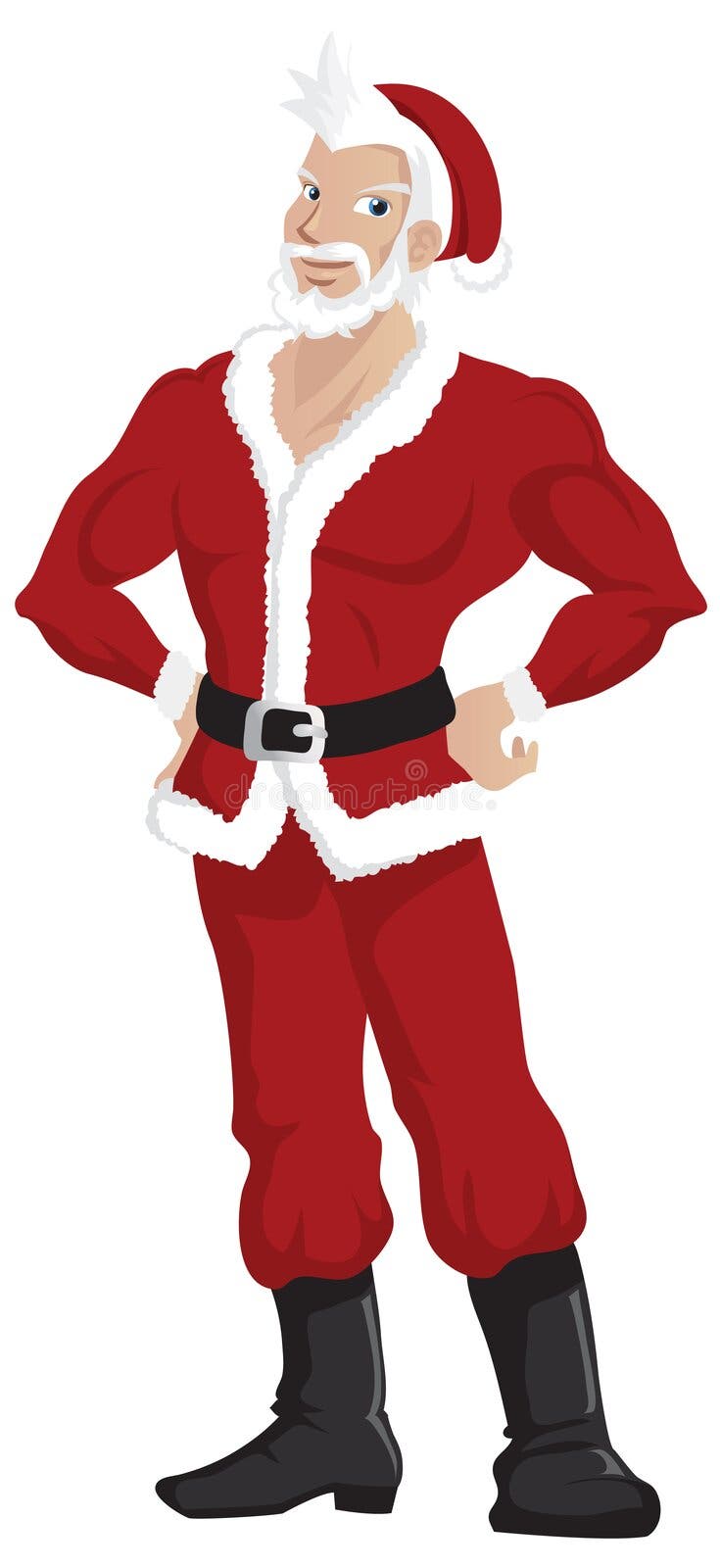 Muscular Santa Stock Illustrations – 398 Muscular Santa Stock ...