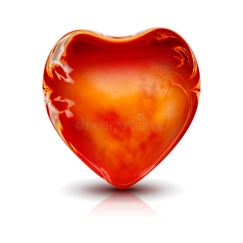 Hot Heart stock illustration. Illustration of chrome - 22850305