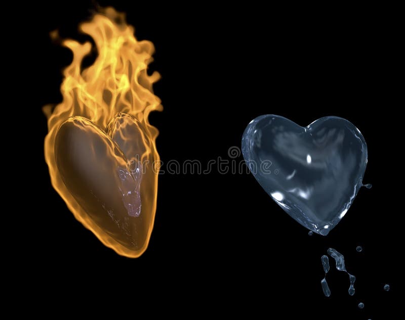 Hot heart stock illustration. Illustration of love, fiery - 23986014
