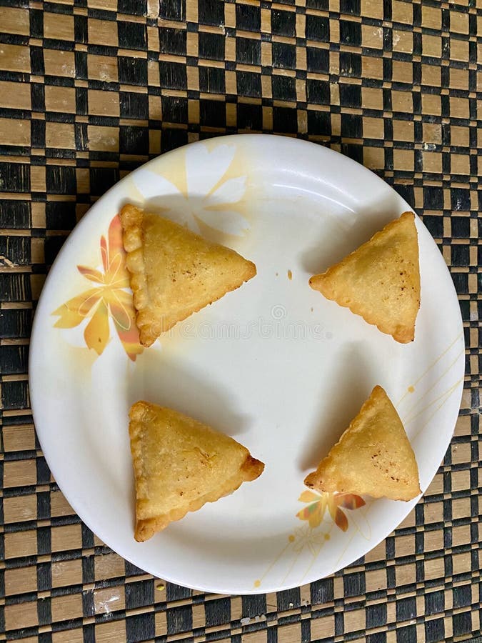 Hot Home Made Samosa Getting Ready To Be Served in a Plate for Evening ...