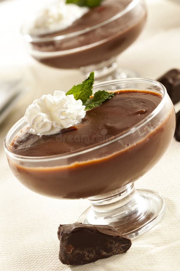Hot Homemade Chocolate Pudding Stock Photo - Image of swirl, choc: 30207788