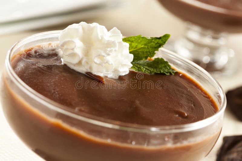 Hot Homemade Chocolate Pudding Stock Image - Image of smooth, tasty ...