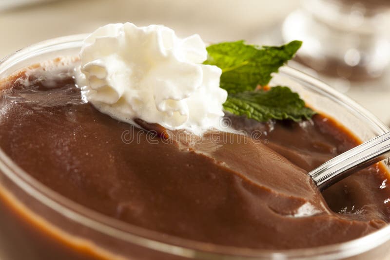 Hot Homemade Chocolate Pudding Stock Photo - Image of liquid, choc ...