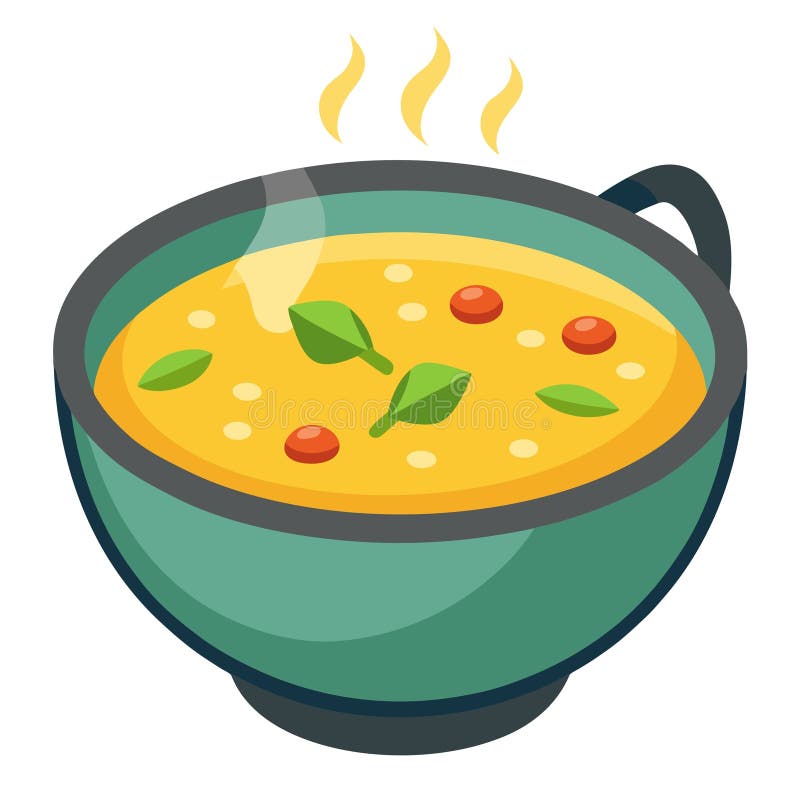 Hot Homemade Corn Chowder in a Bowl Stock Vector - Illustration of meat ...