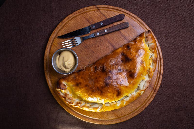 Hot Homemade Pie on the Table. Pie with Filling Stock Image - Image of ...