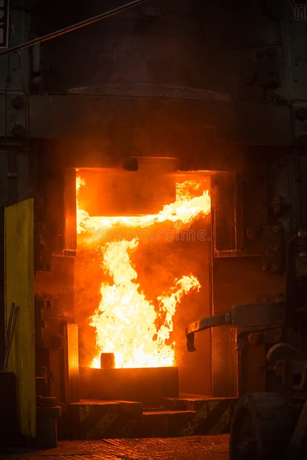 Hot iron in smeltery stock photo. Image of detail, forging - 47697316