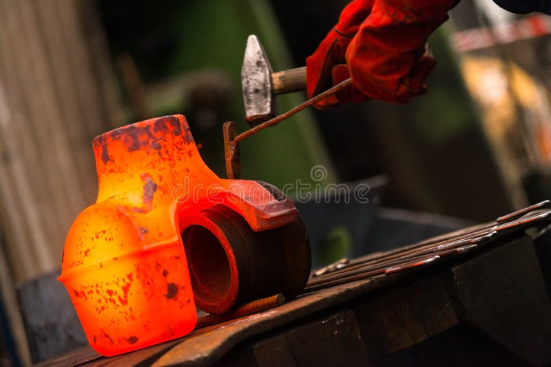 Hot iron in smeltery stock photo. Image of smelting, metallurgy - 52484998