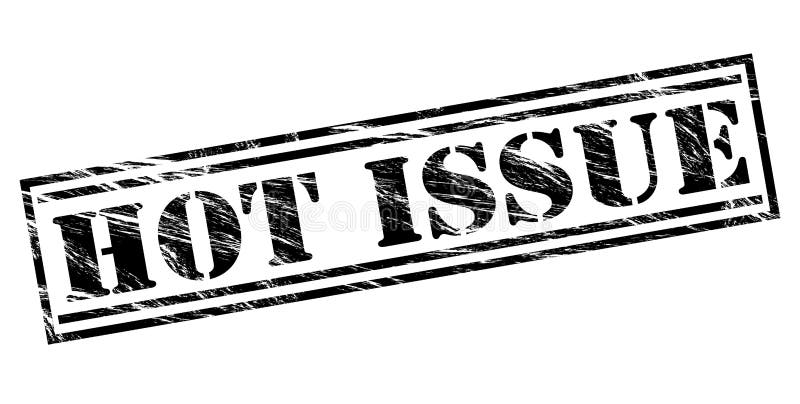 Hot Issue Stamp on White Background Stock Illustration - Illustration ...