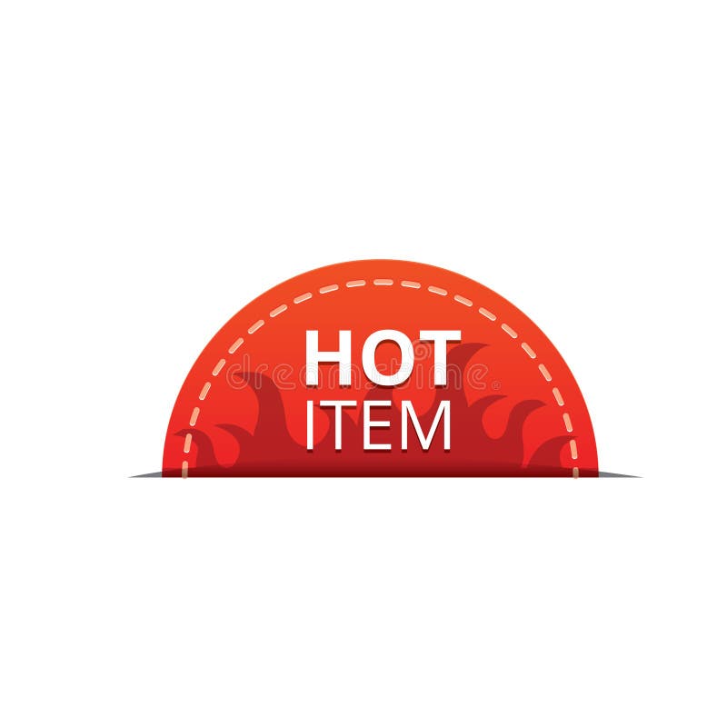Hot Item Label. Vector Illustration Decorative Background Design Stock ...