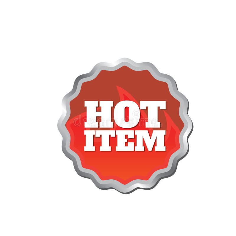 Hot Item Label. Vector Illustration Decorative Background Design Stock ...