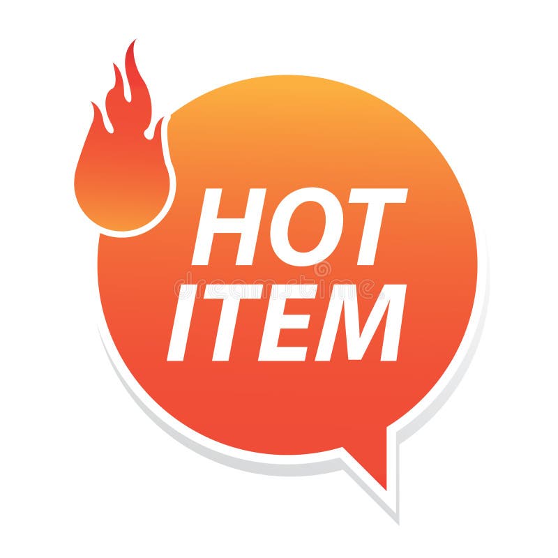 Hot Item Label. Vector Illustration Decorative Background Design Stock ...
