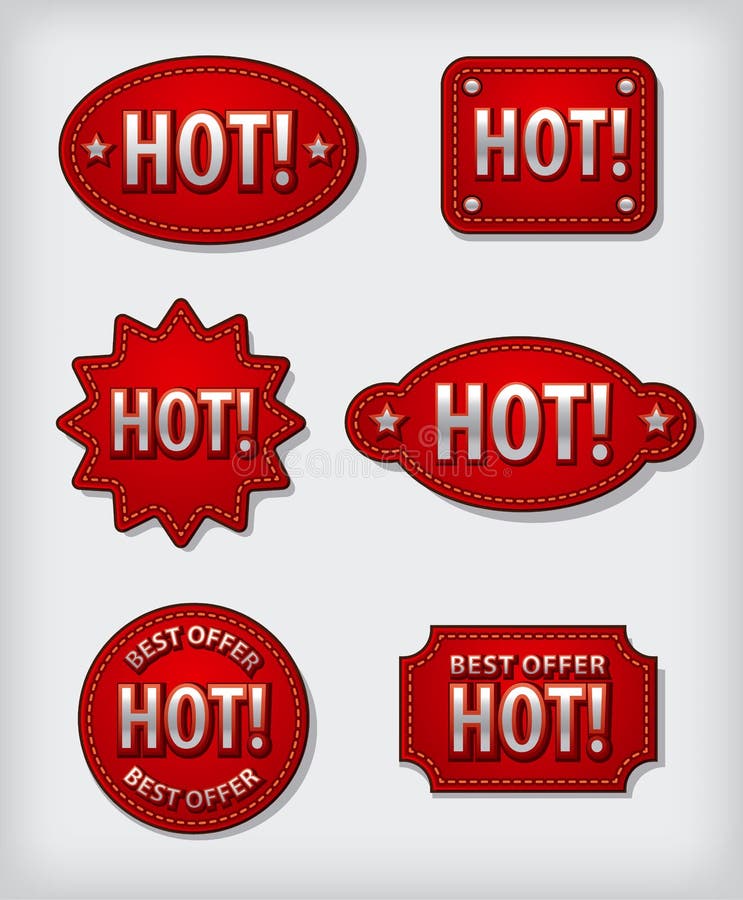 Hot labels stock illustration. Illustration of discount - 33578528