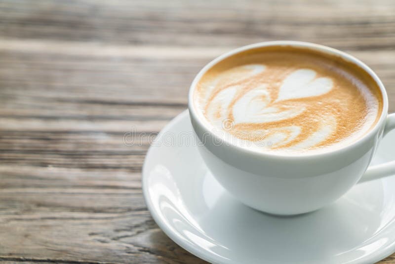 Hot latte coffee stock photo. Image of cafe, view, brown - 105213778