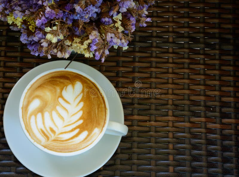 Hot latte coffee stock photo. Image of dark, cream, macchiato - 54794334