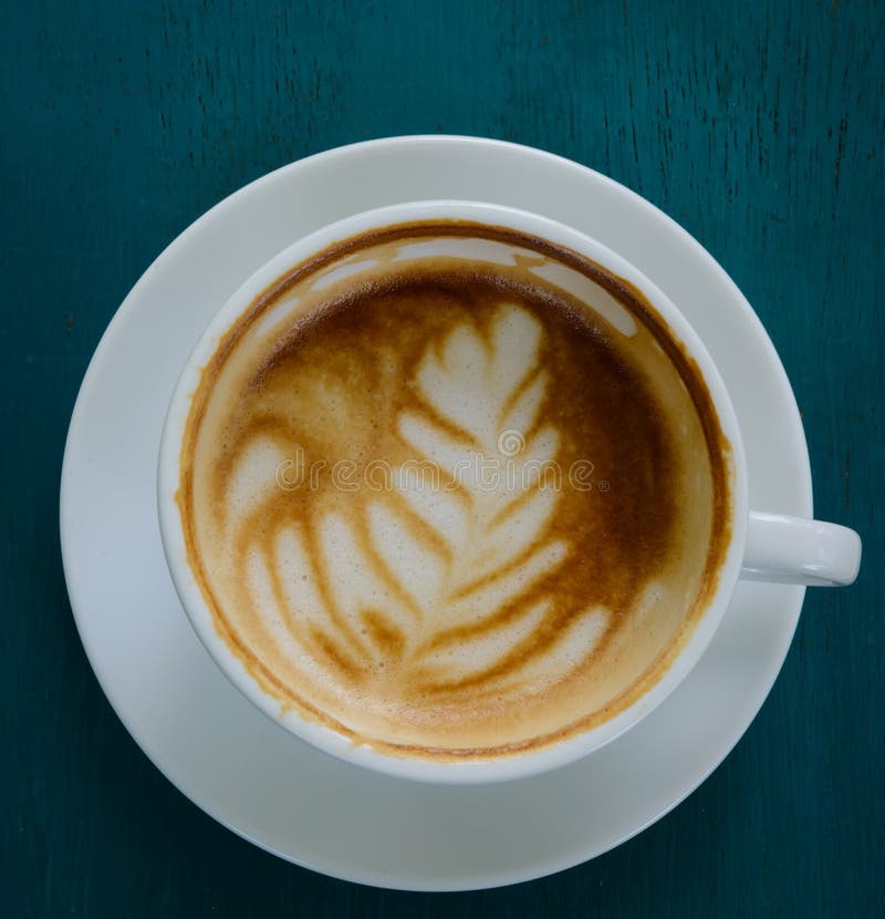 Hot latte coffee stock photo. Image of caffeine, macchiato - 54794360