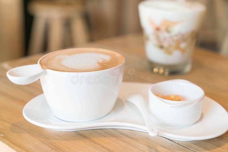 Hot latte coffee stock image. Image of design, cafe, delicious - 91324279