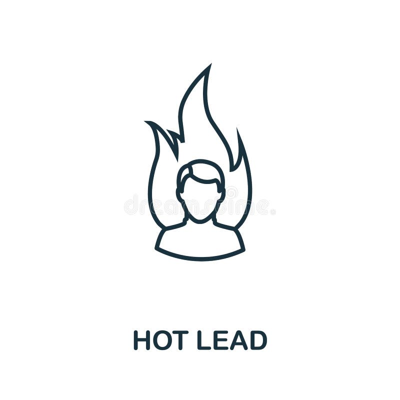 Hot Lead Outline Icon. Thin Line Concept Element from Crm Icons ...