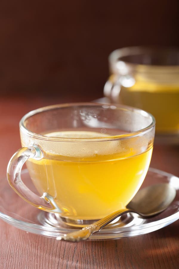 Hot Lemon Ginger Tea in Glass Cup Stock Image - Image of ginger, fresh ...