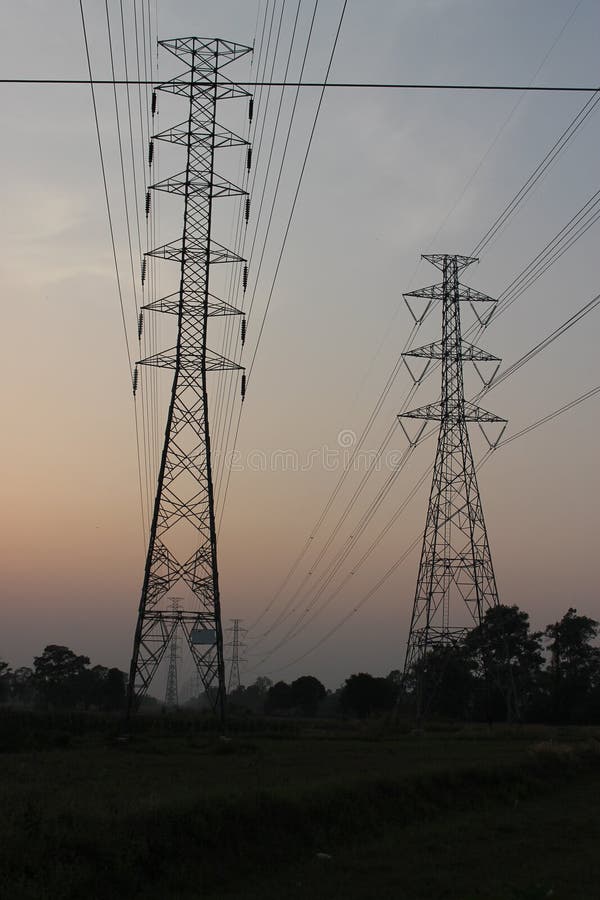 Hot line stock photo. Image of poles, grid, voltage - 100728284