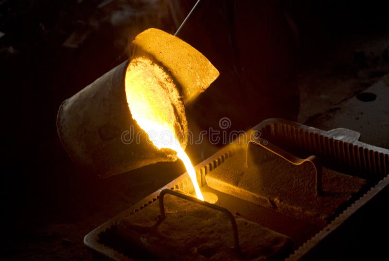 Hot Liquid Iron stock photo. Image of manufacturing, fluid - 11967708