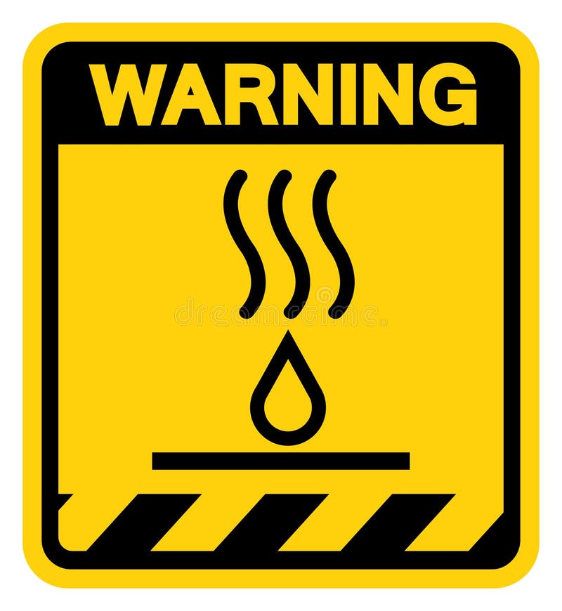 Hot Liquids Warning Sign, Vector Illustration, Isolate on White ...