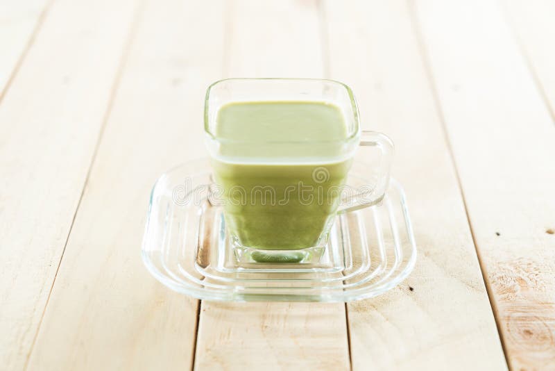 Hot matcha latte stock photo. Image of wooden, healthy - 84803570