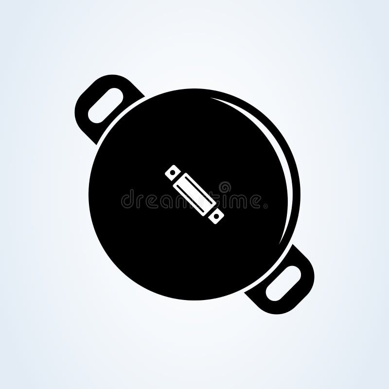 Hot Meal. Pot and Steam Top View Stock Vector - Illustration of object ...