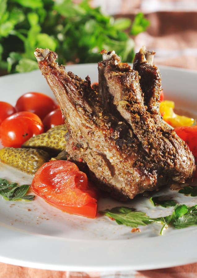 Hot Meat Dishes - Bone-in Lamb Stock Photo - Image of lamb, place: 8980670