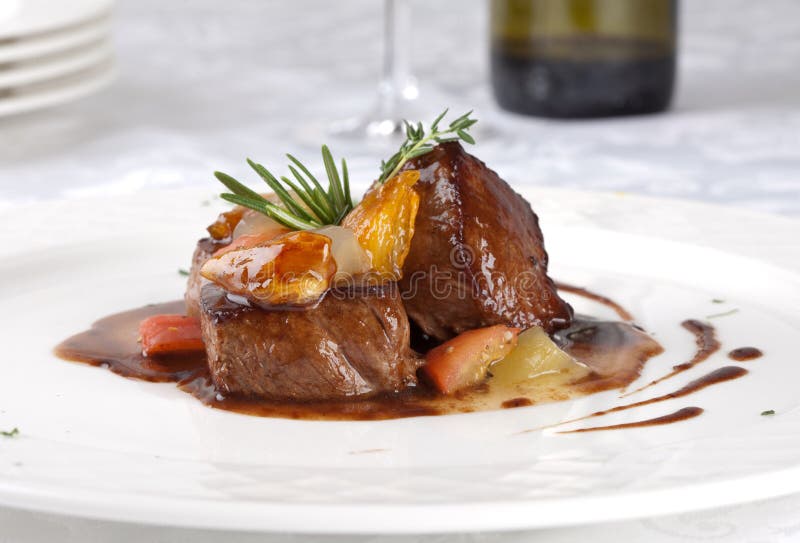 Hot Meat Dishes-Fillet of Beef Stock Photo - Image of grilled, delicacy ...