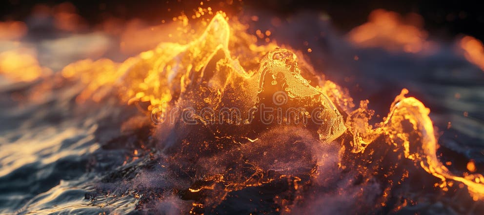 Hot Melt Lava Stone Wave Texture Background Stock Illustration ...