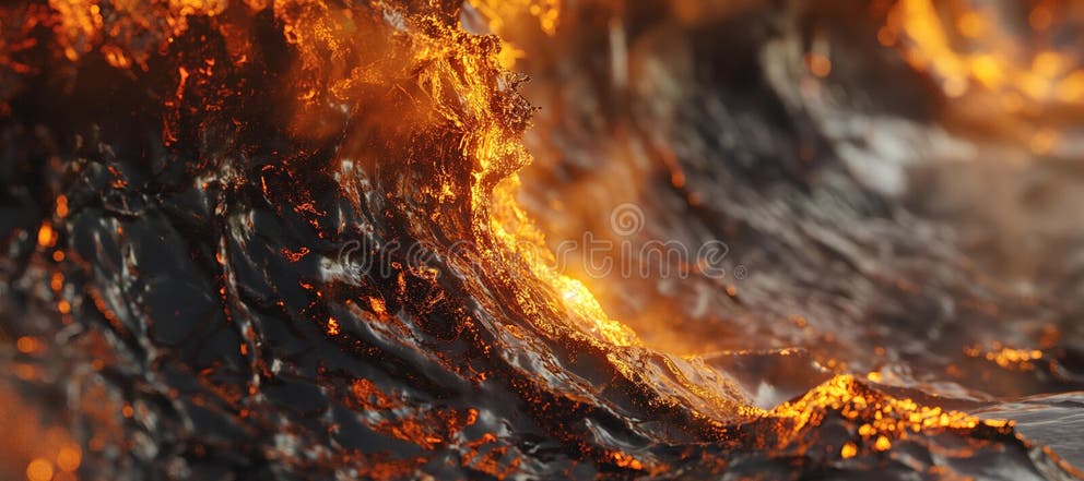 Hot Melt Lava Stone Wave Texture Background Stock Illustration ...