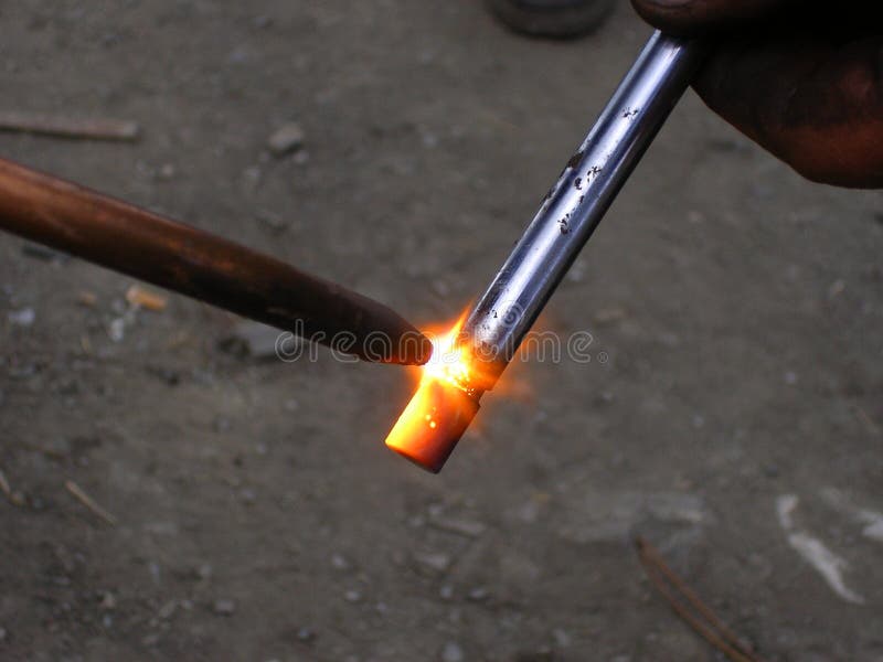 Hot metal stock image. Image of construction, glowing, oxigen - 105241