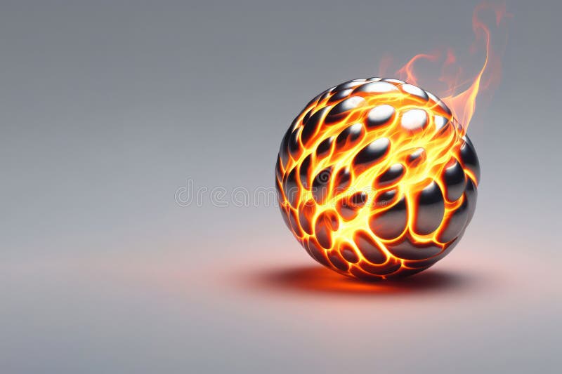 Hot Metal Ball on a Clean Background. Place the Text. Stock ...