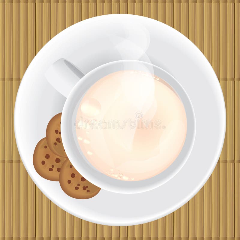 Hot Milk. Vector Illustration Decorative Design Stock Vector ...
