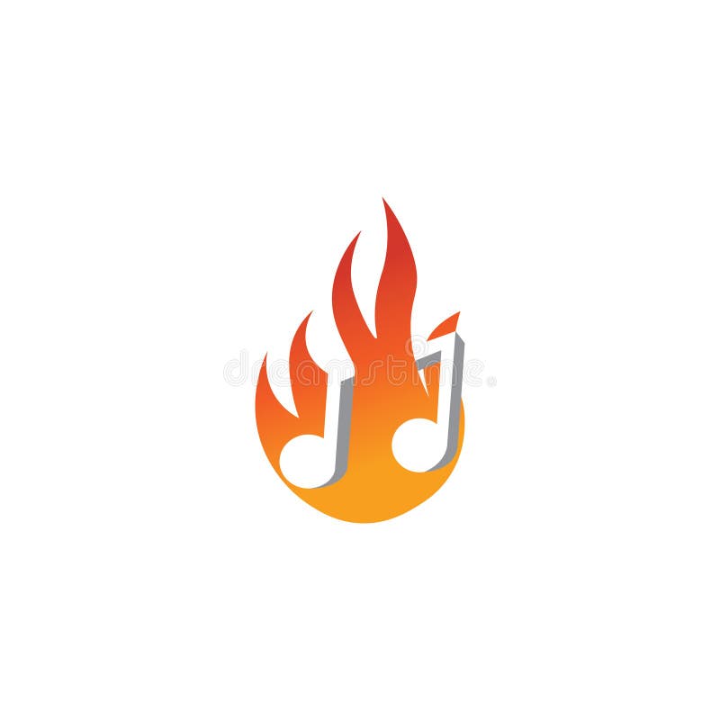 Hot Music Logo Fire Illustration Vector Design Stock Vector ...