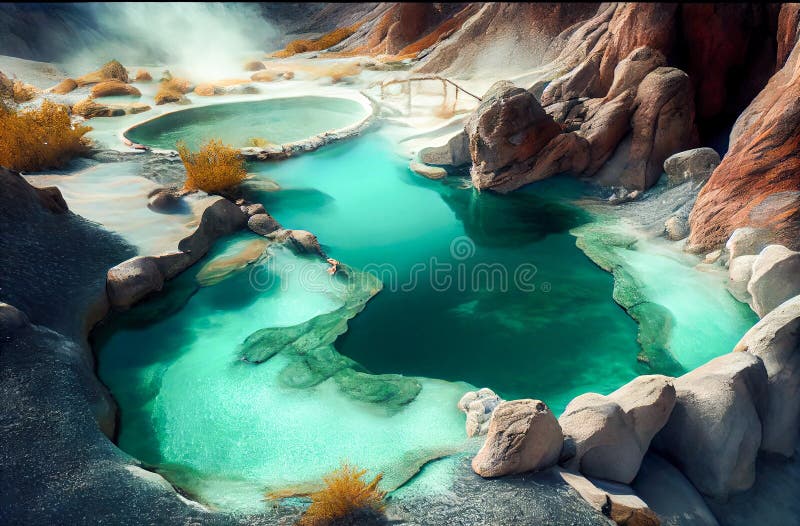 Grand Prismatic Hot Spring Stock Illustrations – 13 Grand Prismatic Hot ...