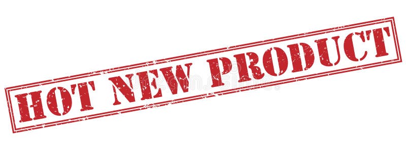 Hot new product red stamp stock illustration. Illustration of white ...