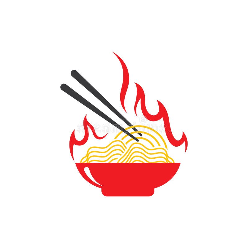 Hot Noodle Logo Vector Icon Stock Vector - Illustration of soup, noodle ...