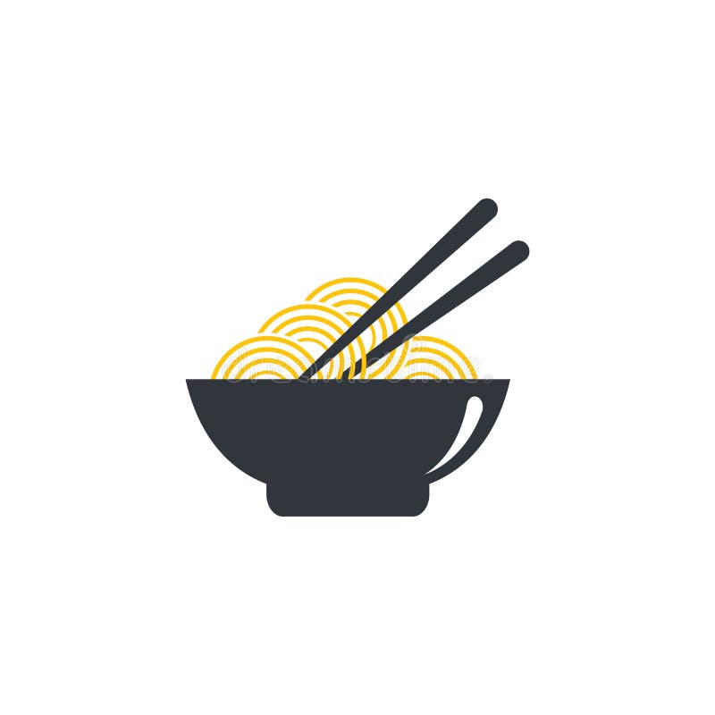 Hot Noodle Logo Vector Icon Stock Vector - Illustration of lunch ...