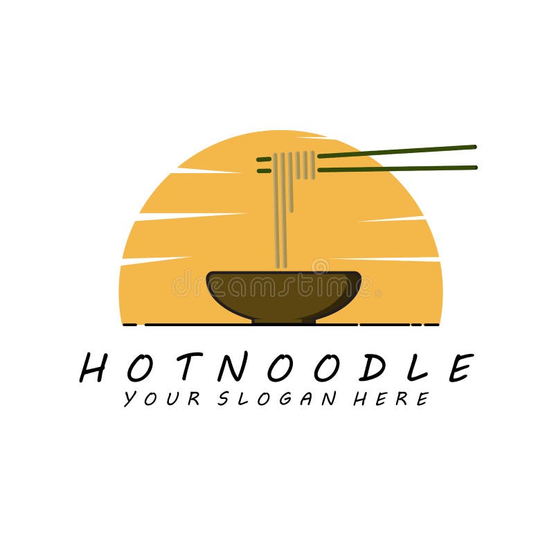 Hot Noodle Logo Vector Illustration Design, Symbol Icon Illustration ...