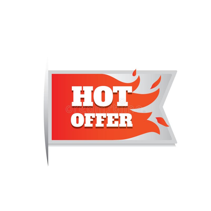 Hot Offer Banner. Vector Illustration Decorative Background Design ...