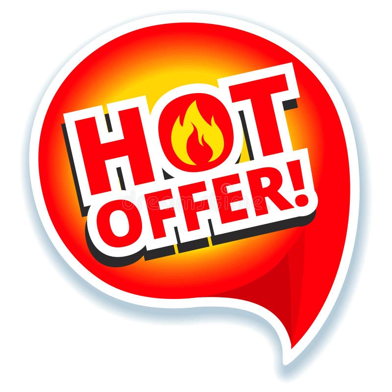 Hot offer lable stock vector. Illustration of banner - 151686349