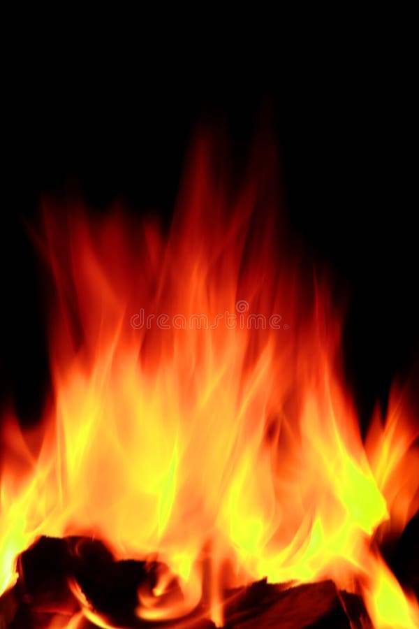 Hot open fire flames stock photo. Image of coal, bonfire - 22458992
