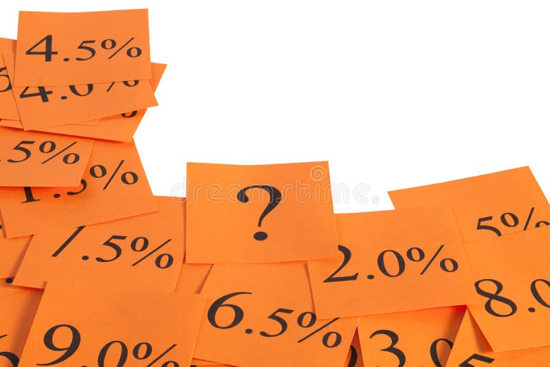 Hot Orange Interest Rate Border Stock Photo - Image of isolated, white ...