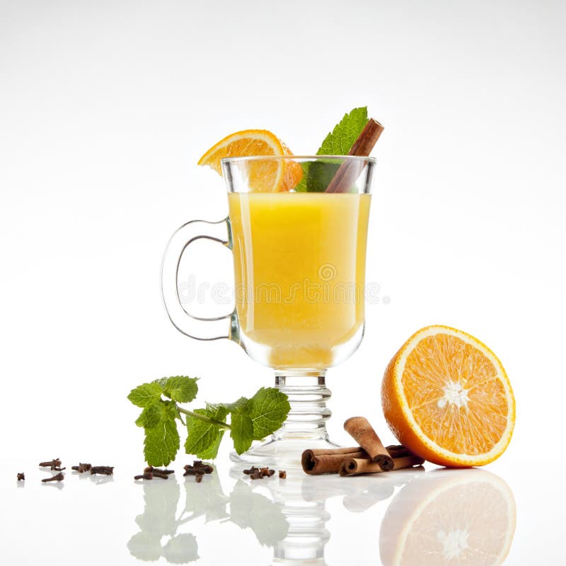 Hot orange tea stock image. Image of alternative, decorative - 63553641