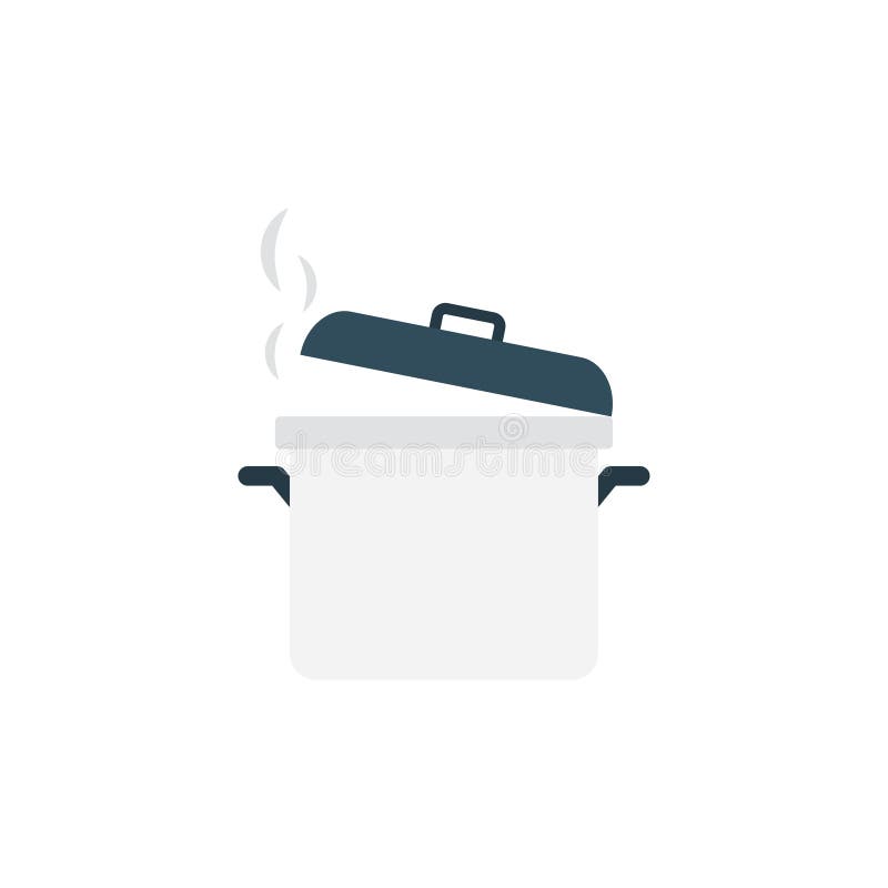 Hot pan vector flat icon stock vector. Illustration of tool - 159493883