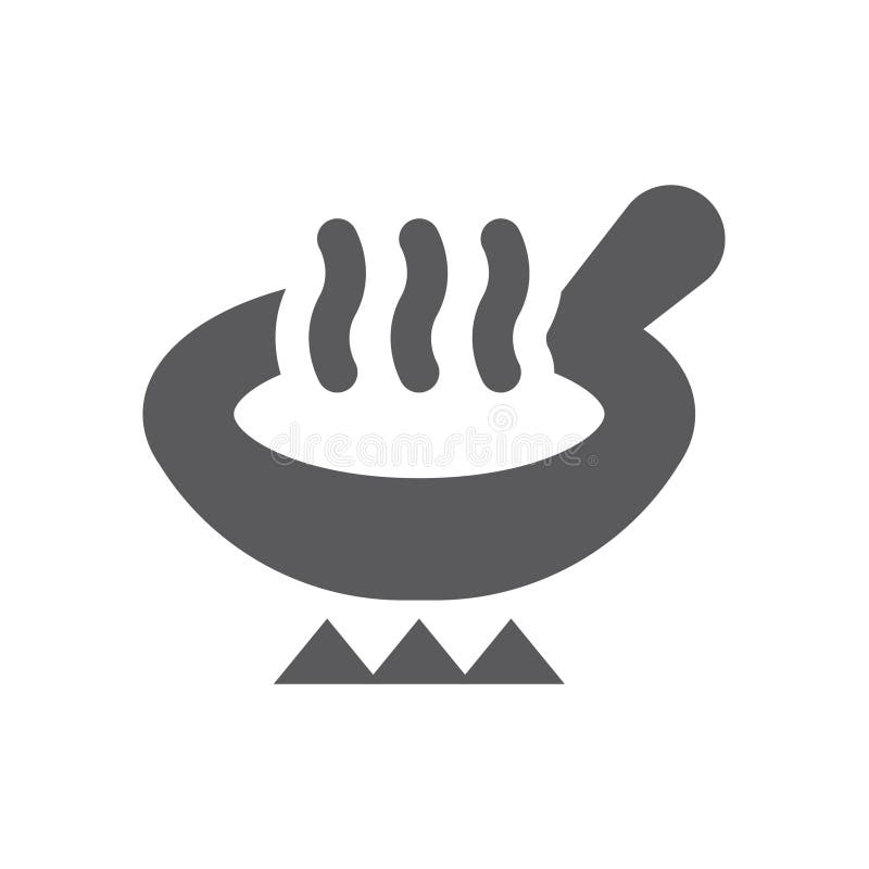 Hot Pan on a Stove Vector Icon Stock Vector - Illustration of cuisine ...