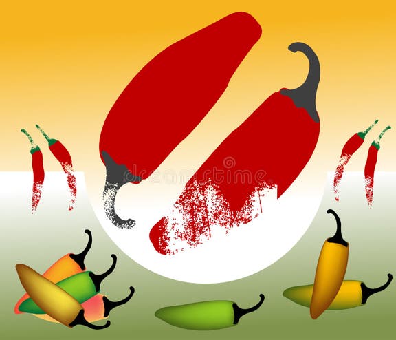 Various Hot Pepper Shapes Stock Illustrations – 53 Various Hot Pepper ...