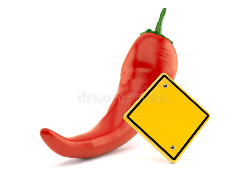 Spicy Chili Pepper Warning Sign Stock Illustrations – 63 Spicy Chili ...